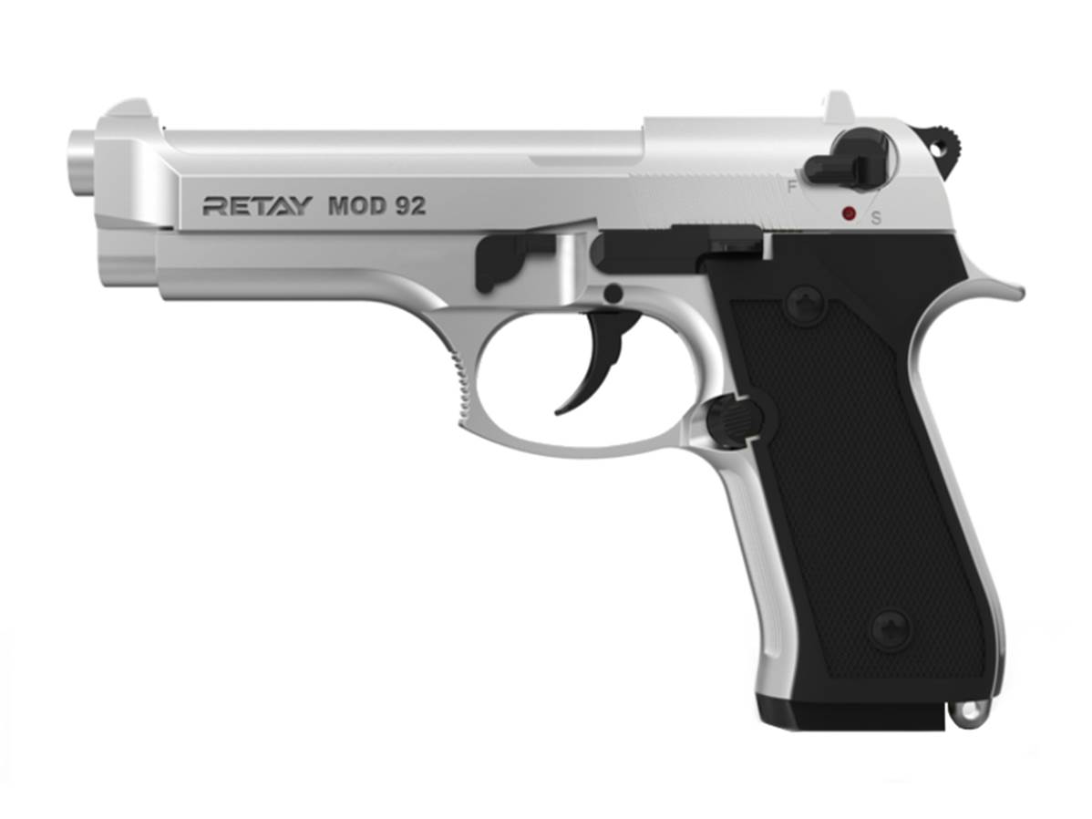 Retay Mod 92 9mm P.A.K Matte Chrome
