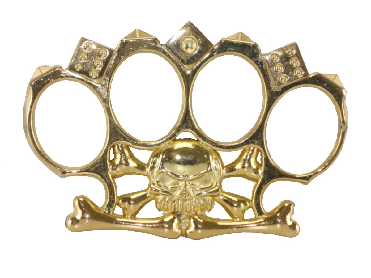 Knuckle Duster Gold Skull N Dices 